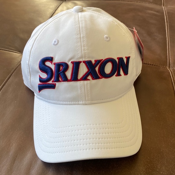 Srixon | Accessories | Srixon Authentic Unstructured Hat White Navy Red ...